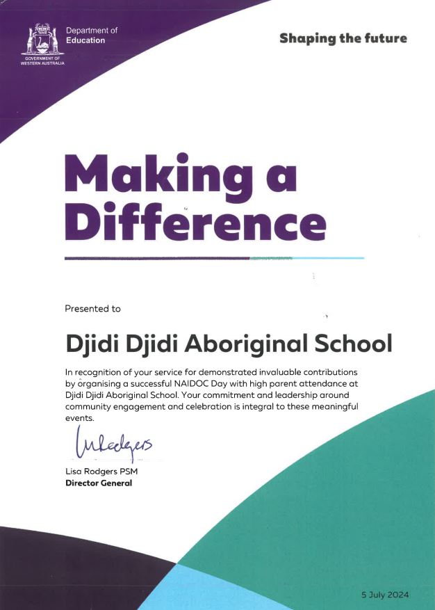 Making a Difference Award - Djidi Djidi Aboriginal School